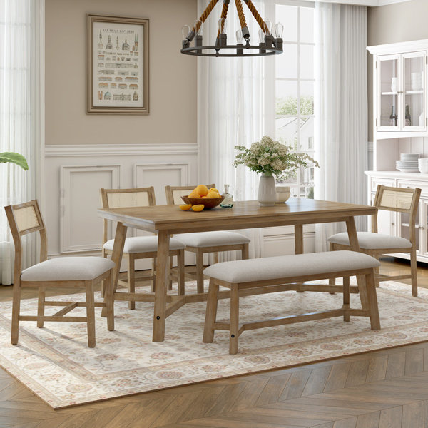 Williston Forge Josanne Rectangular 72'' L x 36'' W Dining Set & Reviews | Wayfair